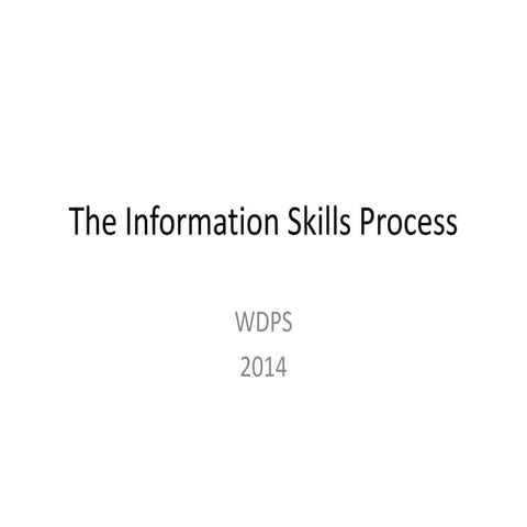Information lit skills process | PPT
