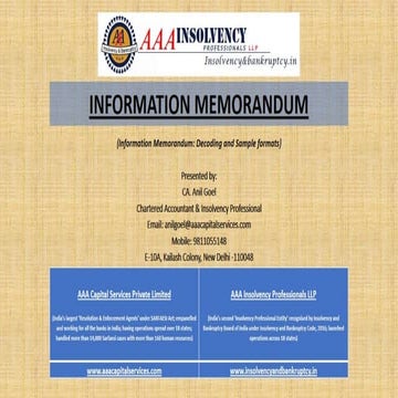 Information memorandum - Decoding and sample formats | PPTX