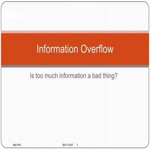 Information overflow | PPT