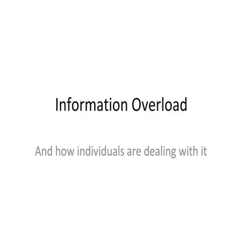 Information overload | PPT