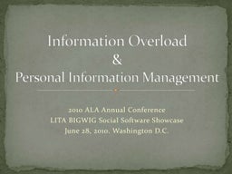 Guide to Information Overload | PPT