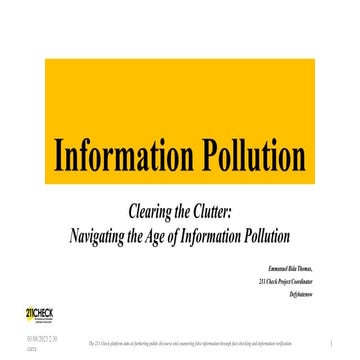 Clearing the Clutter: Navigating the Age of Information Pollution in ...