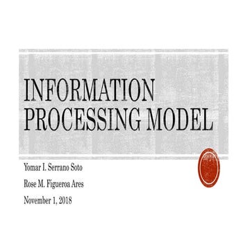 EDUC 553: Information processing model | PPTX