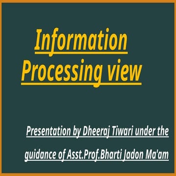 Information processing view Related to B.ed.pptx