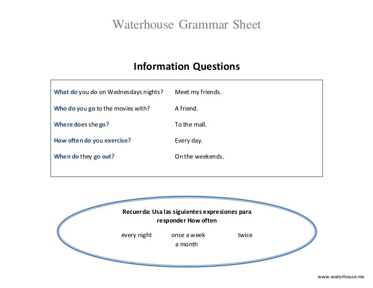 Information questions