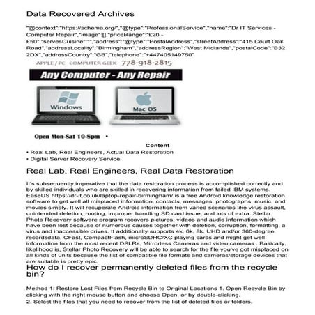Data Recovered Archives | PDF | IT and Internet Support | Internet