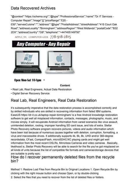 Data loss and data recovery | PPT