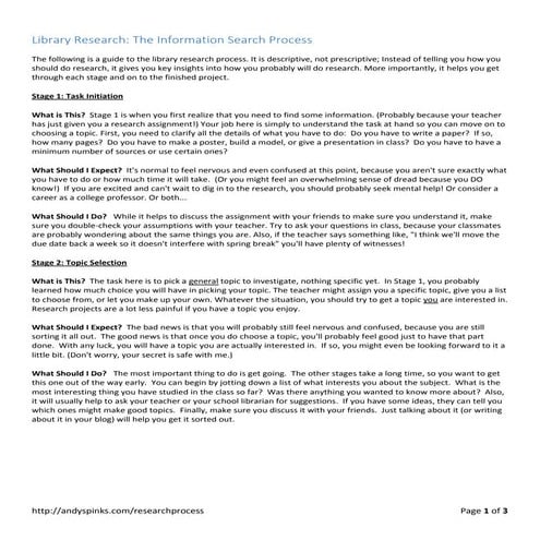 Information search process | PDF | Internet for Beginners | Internet