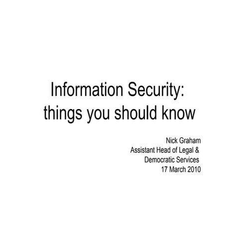 Information Security | PPT