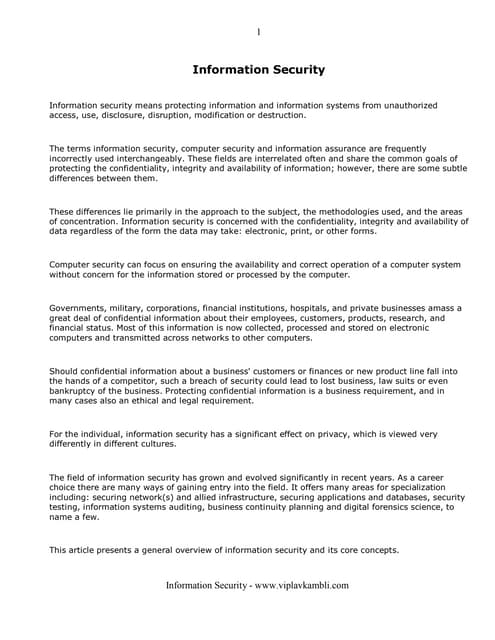 OPSEC Critical Information | PDF