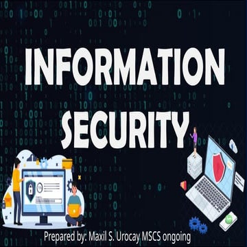 What is Information Security? Basic Lesson | PPTX