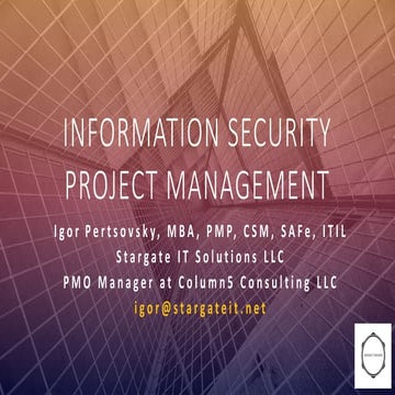 Information Security Project Management Pdf