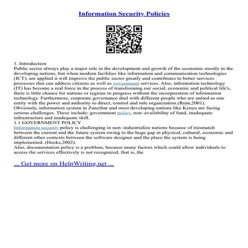 Information Security Policies | PDF
