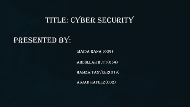 Information Security Pptpptx On Cyber Security Ppt