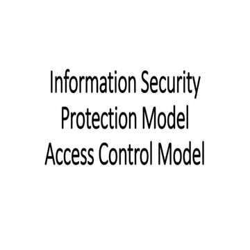 Information Security Protection Model Access Control Pdf