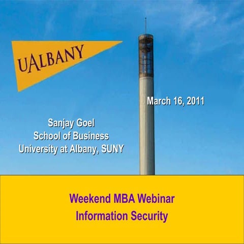 Information Security Webinar University at Albany MBA Education | PPT ...