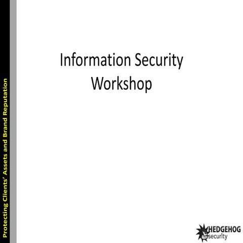 Information security workshop | PPT