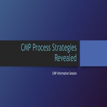CMP Information session 2019 | PPT