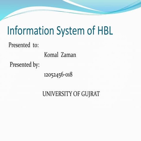 Information system of hbl | PPTX