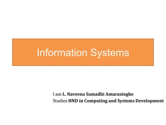 Information system and its types | PDF