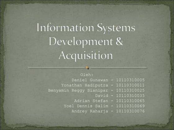 Information Systems Evolution (IS) | PDF