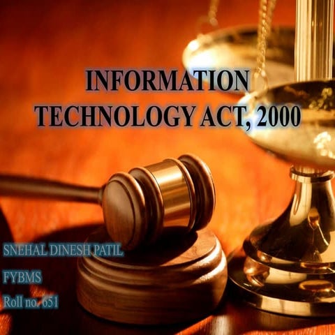 Information technology act, 2000 | PPT