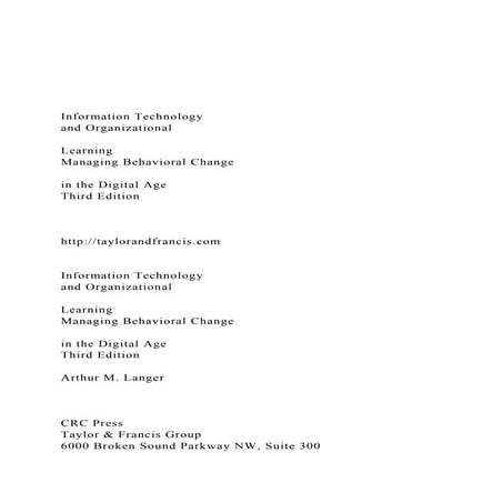 Information Technology and Organizational Learning .docx
