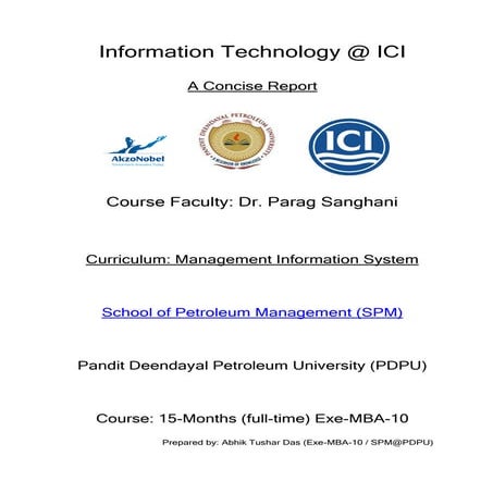 Information Technology At Ici | PDF