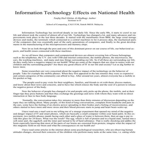 The impact of Technology and Health.pptx