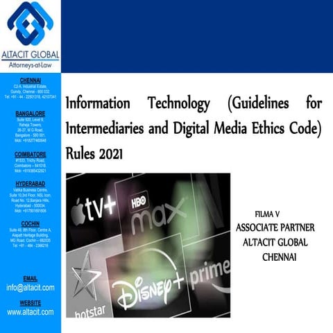 Information technology guidelines for intermediaries and digital media ...