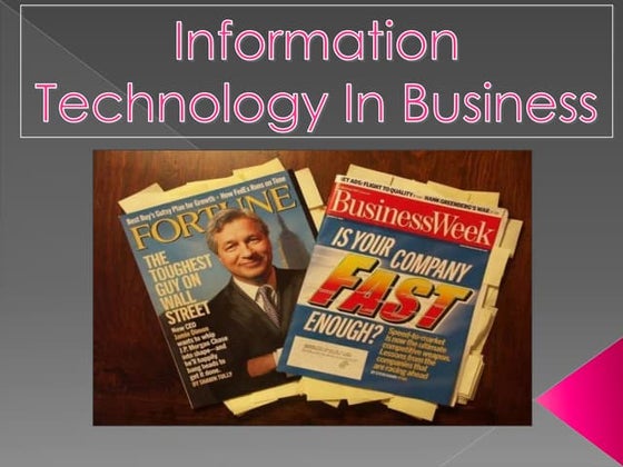 Use of Technology in business | PPT