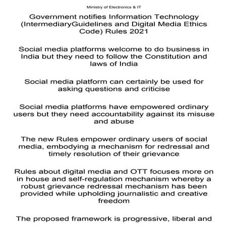 Information technology (intermediary guidelines and digital media ...
