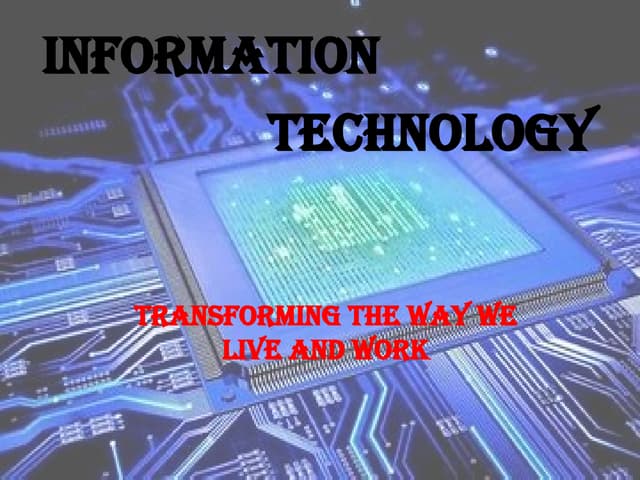 Information Technology Presentation 1 Pptx