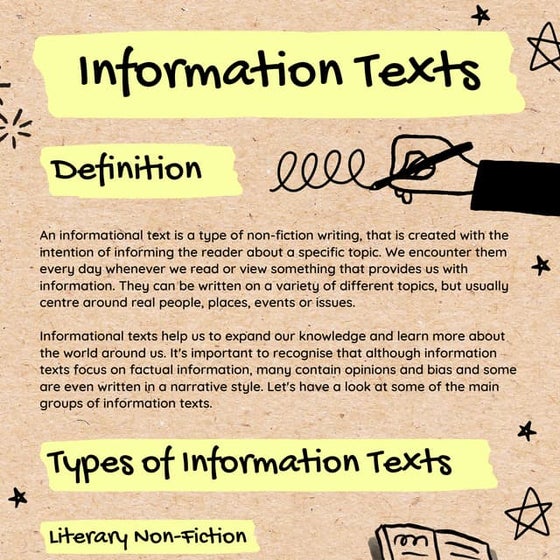 Informational Text.pptx | Books and Literature