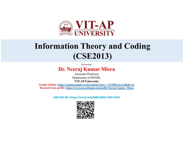 Informationtheoryandcodingitccsepdf