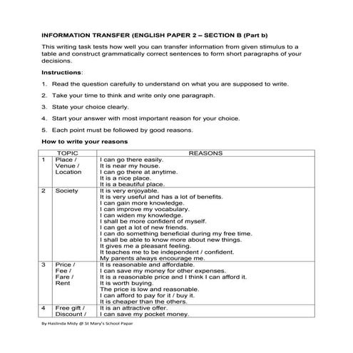 Information transfer | DOC