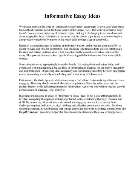 Topics For Informative Essay.pdf