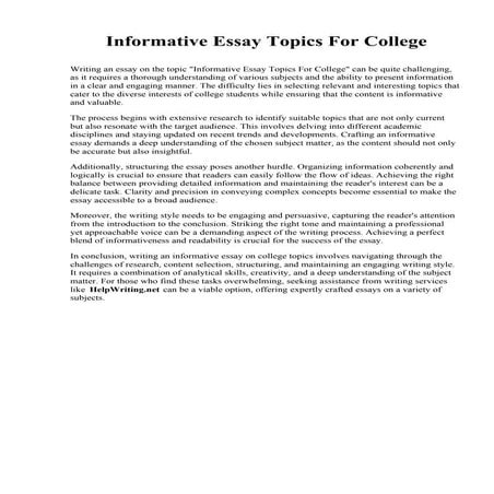 Informative Essay Topics For College.pdf