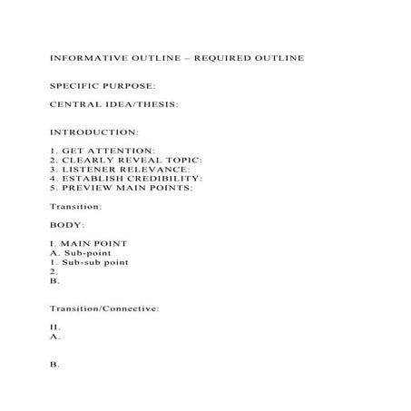 INFORMATIVE OUTLINE – REQUIRED OUTLINESPECIFIC PURPOSEC.docx ...