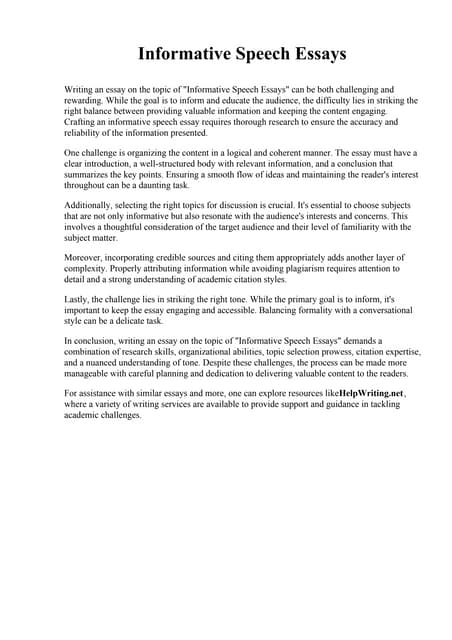 Informative Speech Essay Examples.pdf