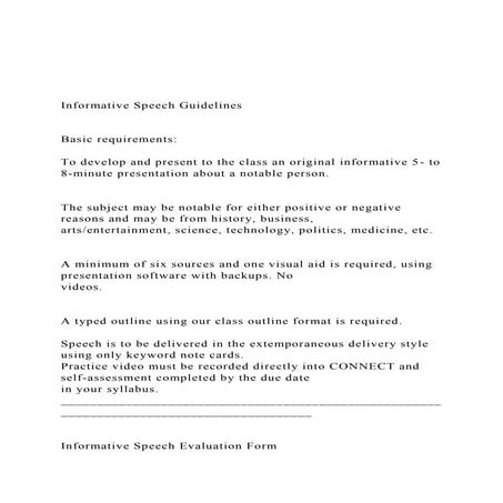 Informative Speech Guidelines Basic requirements .docx