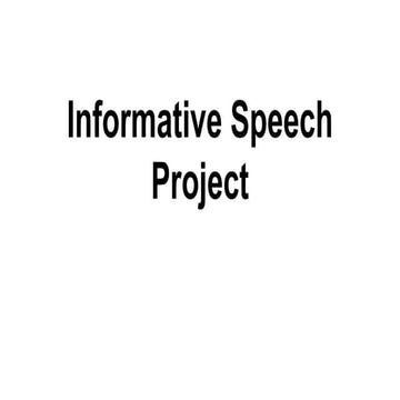 Informative speech introduction | PDF | Postgraduate Education ...