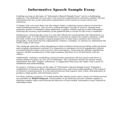 Informative Speech Sample Essay.pdf