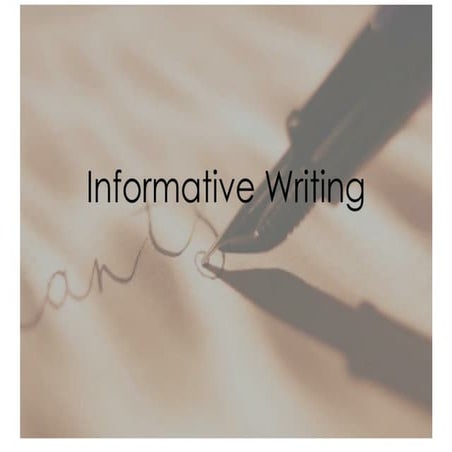 Informative Writing | PPT