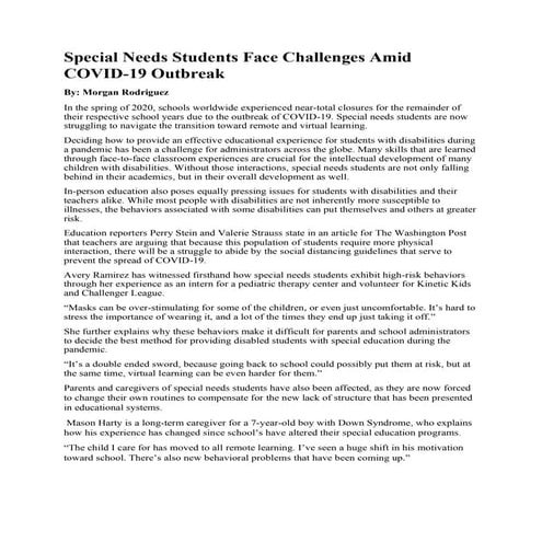 Writing Sample: AP Style Informative Report | PDF