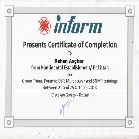Inform certificate | PPT