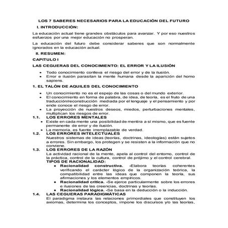 Informe 7 saberes | DOCX