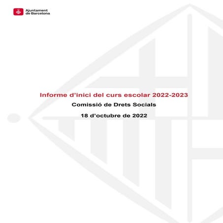 Informe d’inici del curs escolar 2022-2023 | PDF