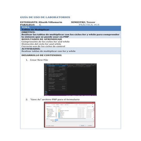 Inf 15 (while y for) tablas de multiplicar | PDF