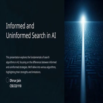 informed and uninformed search in artificial intelligence | PPT